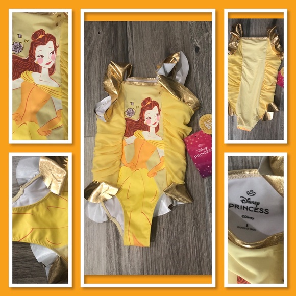 Disney | Swim | Nwt Disney Princess Bathing Suit With Gold And Yellow ...